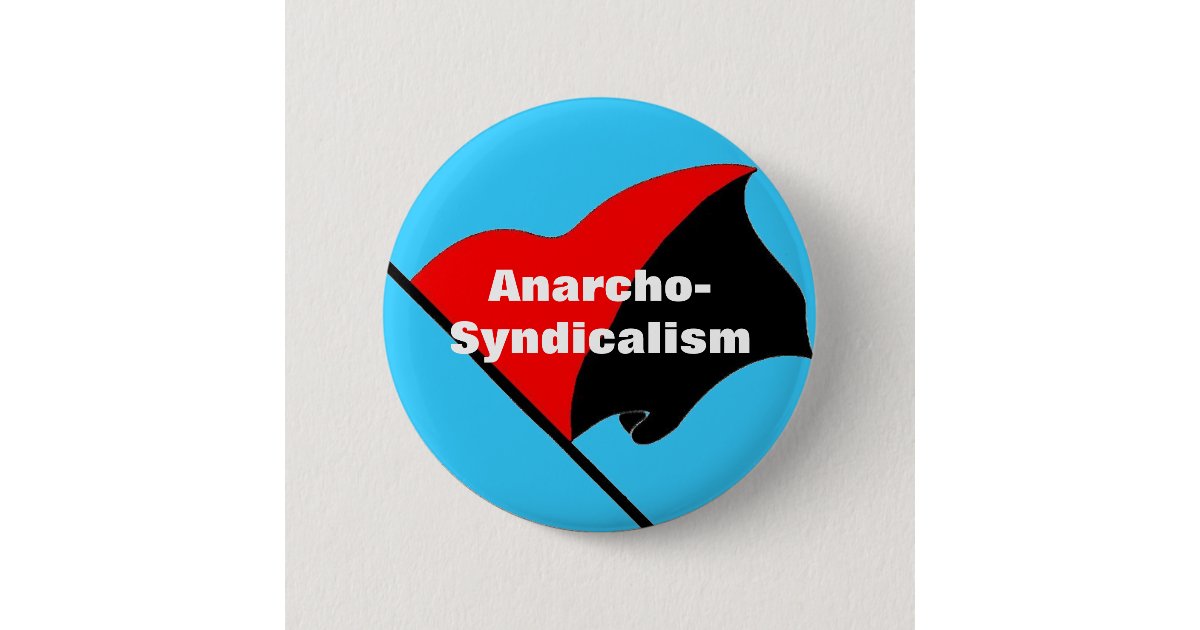 anarcho-syndicalism flag button | Zazzle