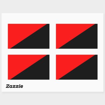 Anarcho-Syndicalist Flag Sticker | Zazzle
