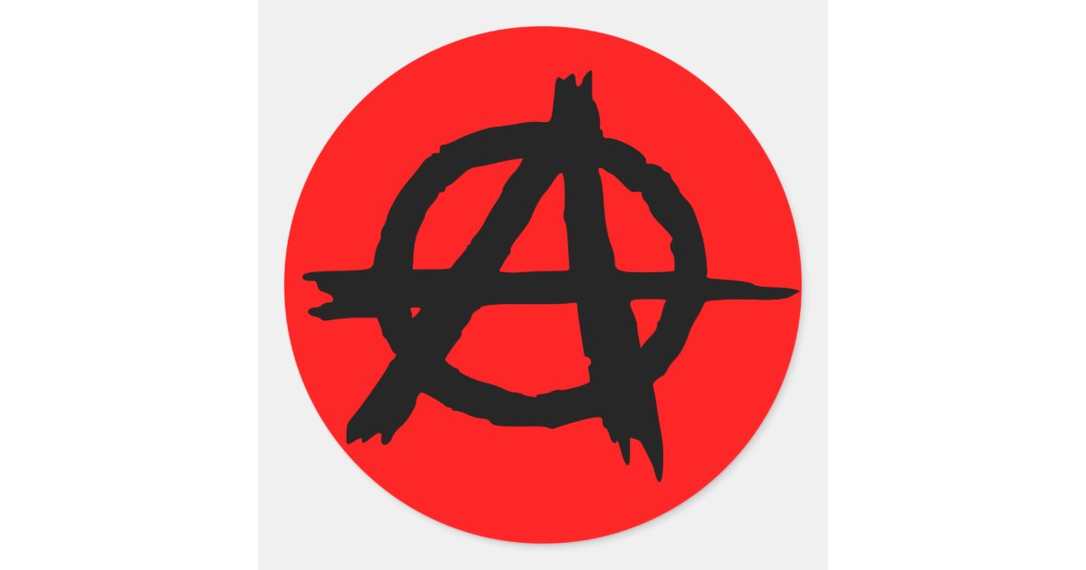 Anarchy Classic Round Sticker | Zazzle