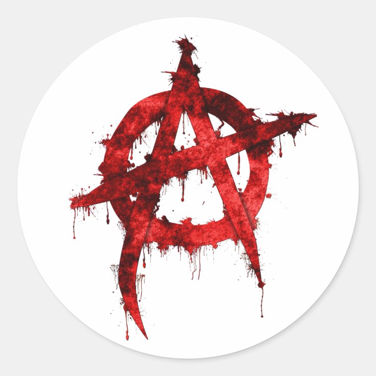Anarchy Classic Round Sticker | Zazzle