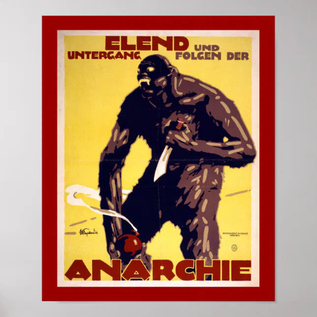 Anarchy - German WWI Poster (border) | Zazzle