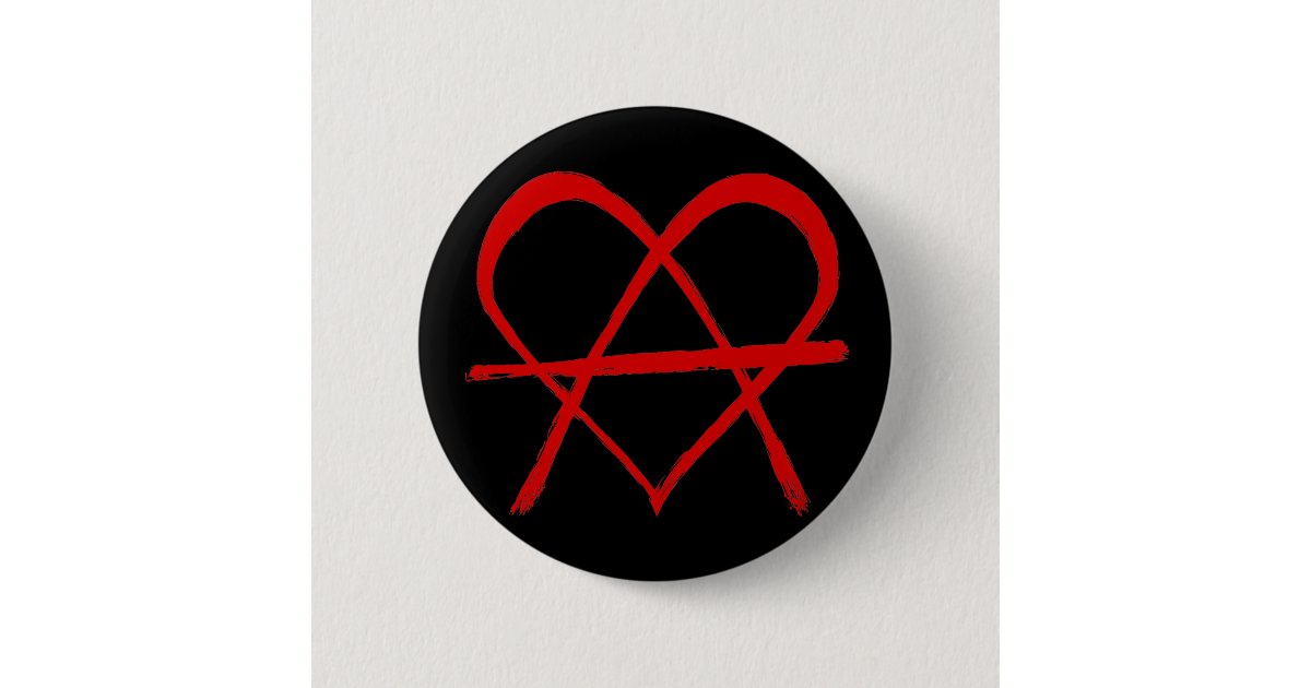 Anarchy Heart Pinback Button | Zazzle