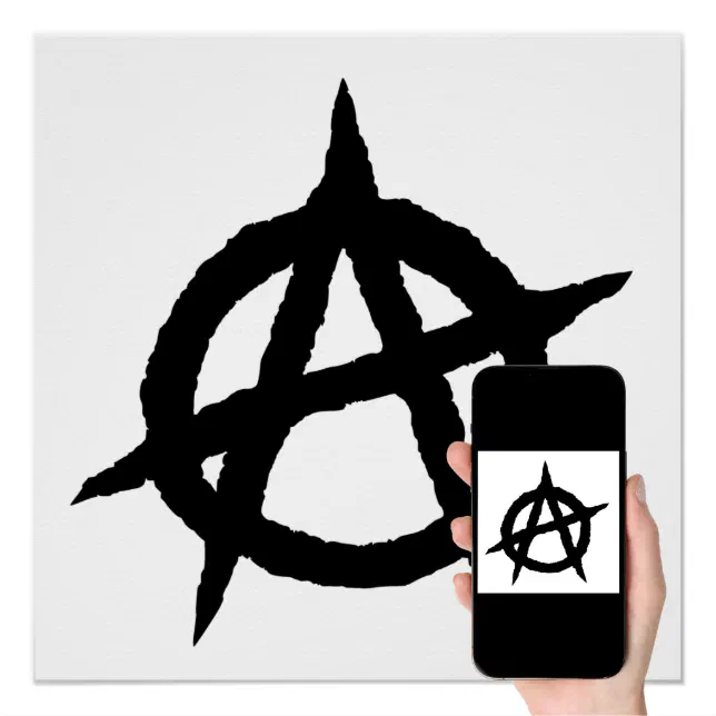 Anarchy symbol black punk music culture sign chaos | Zazzle