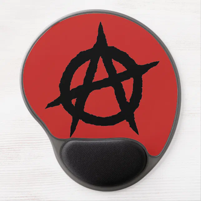 Anarchy symbol black punk music culture sign chaos gel mouse pad | Zazzle