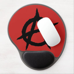 Anarchy symbol black punk music culture sign chaos gel mouse pad | Zazzle