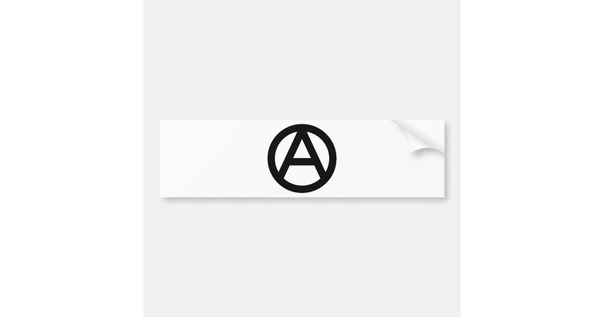 Anarchy Symbol Bumper Sticker | Zazzle