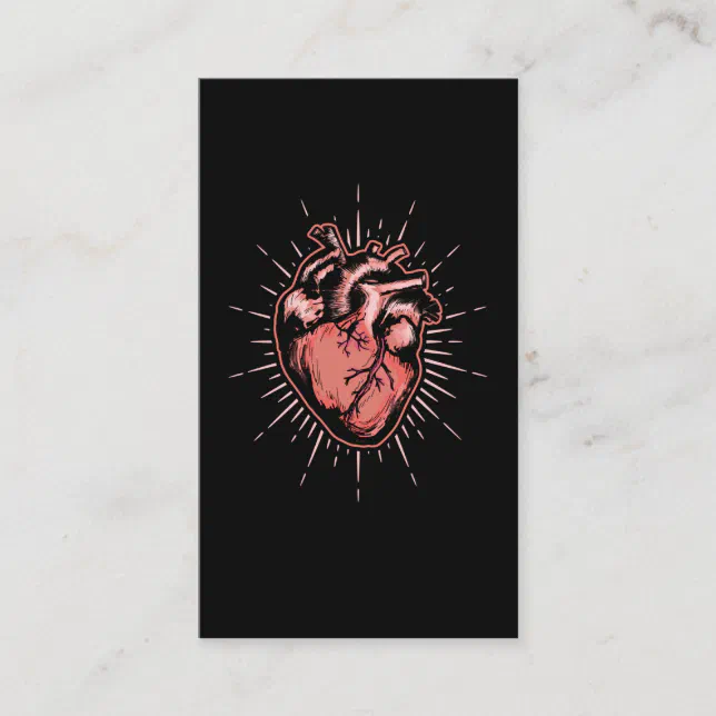 Anatomical Heart Anatomy Art Cardiology Business Card | Zazzle