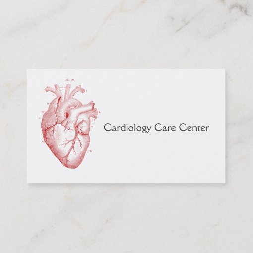 Anatomical Heart Cardiology Medical Doctor Business Card | Zazzle