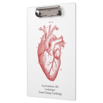 Anatomical Heart Cardiology Patient Clip Board | Zazzle