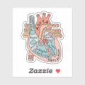Anatomical Heart Sticker, Cardiac ICU Nurse Gift Sticker | Zazzle