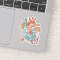 Anatomical Heart Sticker, Cardiac ICU Nurse Gift Sticker | Zazzle