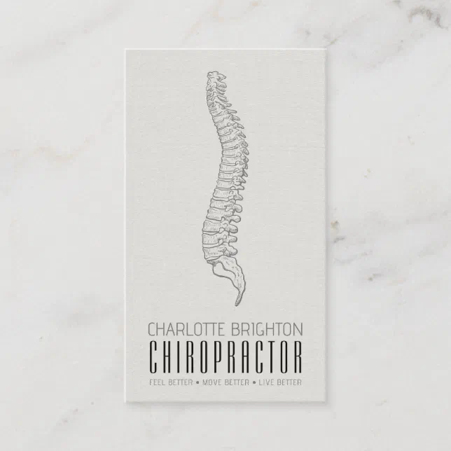 Anatomical Spine Chiropractor Appointment And Business Card | Zazzle