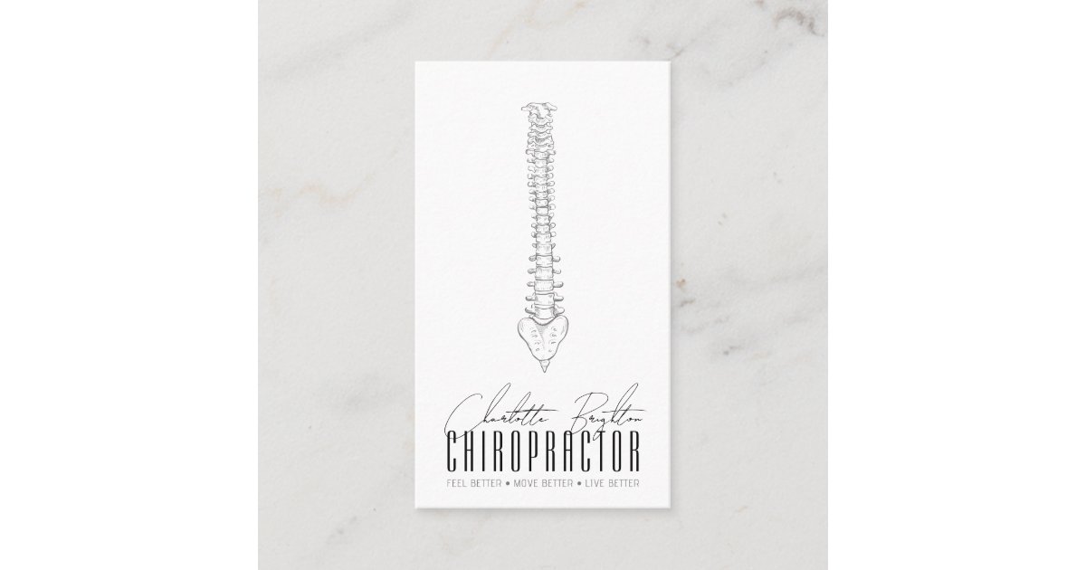 Anatomical Spine Chiropractor Appointment And Business Card | Zazzle