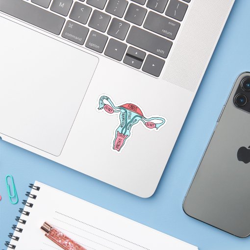 Anatomical Uterus, Obstetrician, Gynecologist Sticker | Zazzle