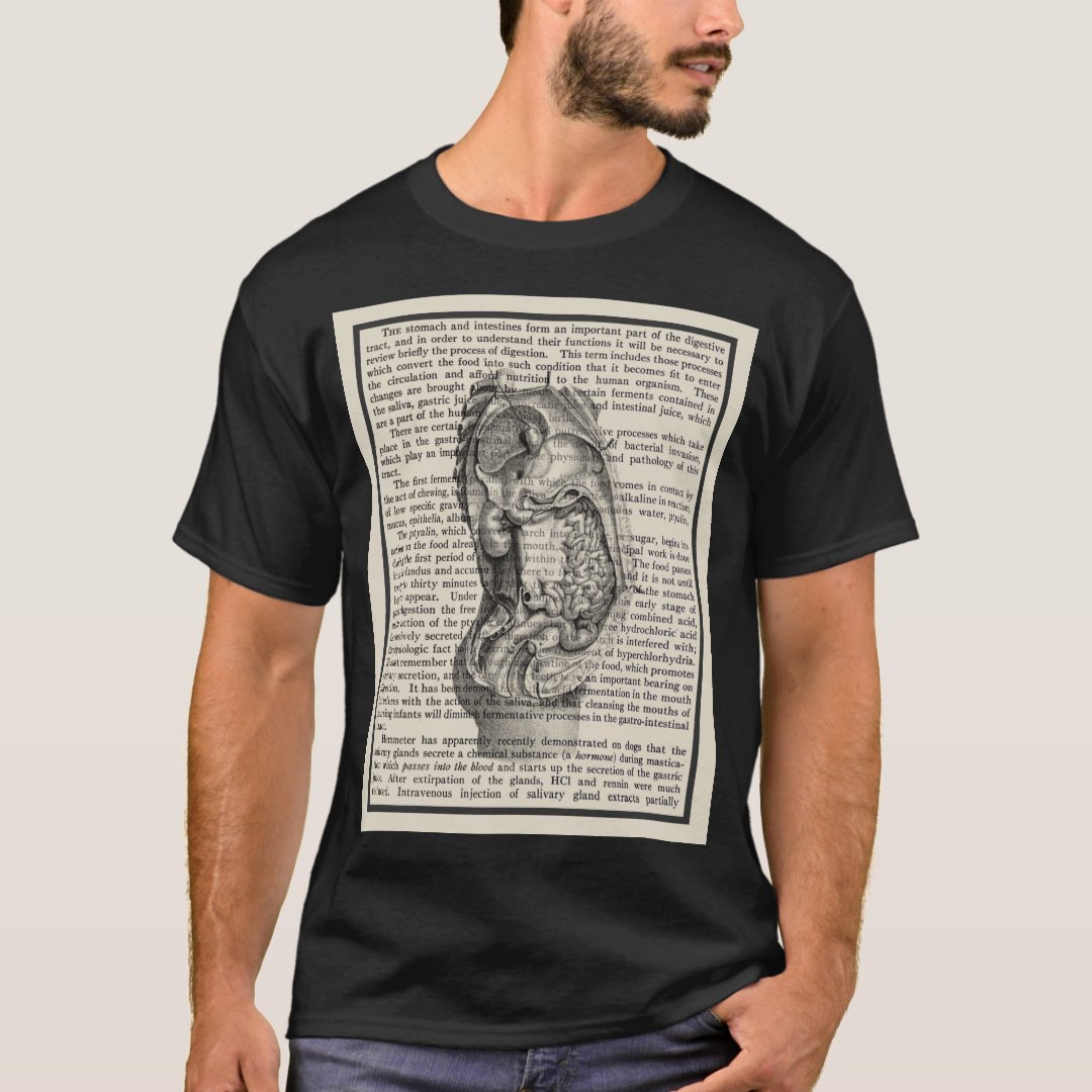 Anatomy Art Digestive System Shirt #6 | Zazzle