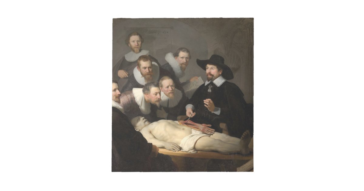 Anatomy Lesson Dr Nicolaes Tulp Rembrandt Notepad | Zazzle