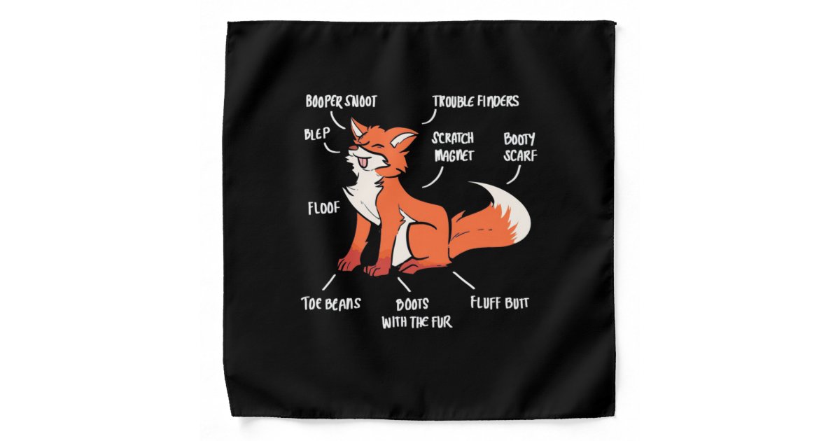 Anatomy Of A Fox Bandana | Zazzle