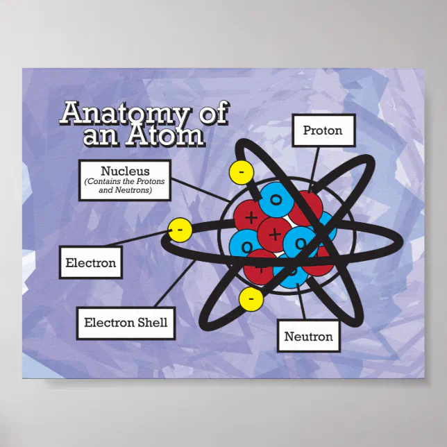 Anatomy of an Atom Poster | Zazzle