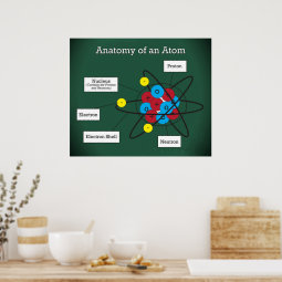 Anatomy of an Atom *UPDATED* Poster | Zazzle