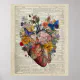 Anatomy of Human Heart with Flowers & Butterflies Poster | Zazzle
