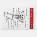 Anatomy Of Jiu Jitsu BJJ Skeleton Submission Guide Kitchen Towel | Zazzle