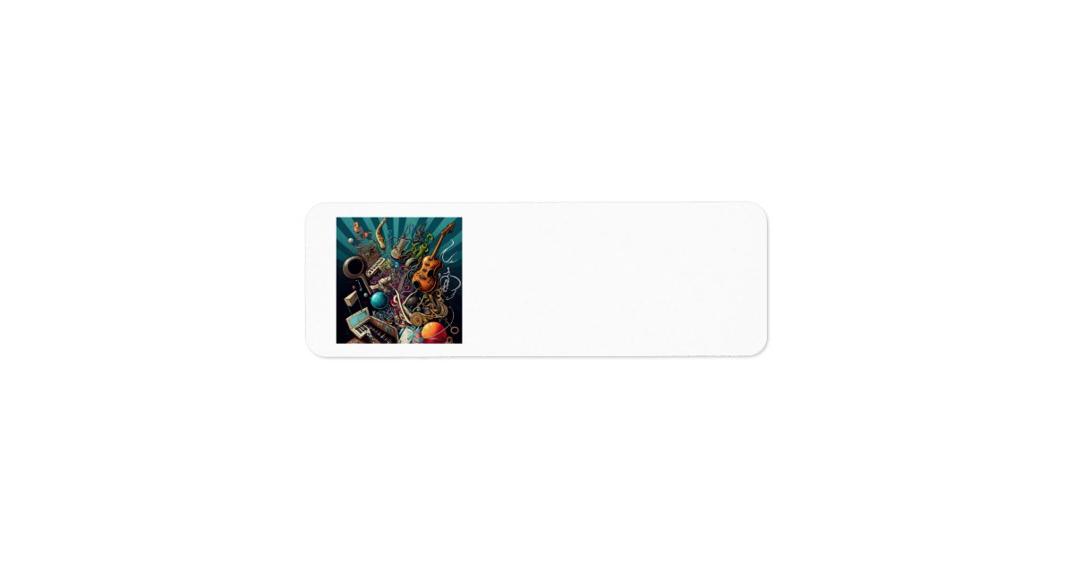 Anatomy of Music Address Labels | Zazzle