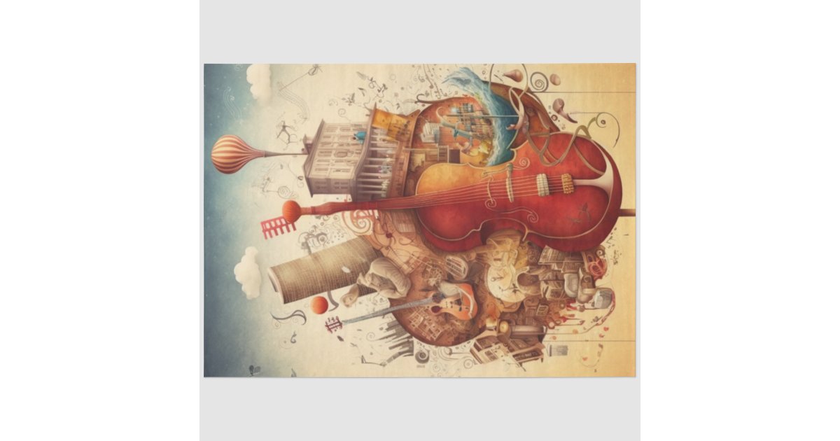 Anatomy of Music Series Design 9 Tissue Paper | Zazzle