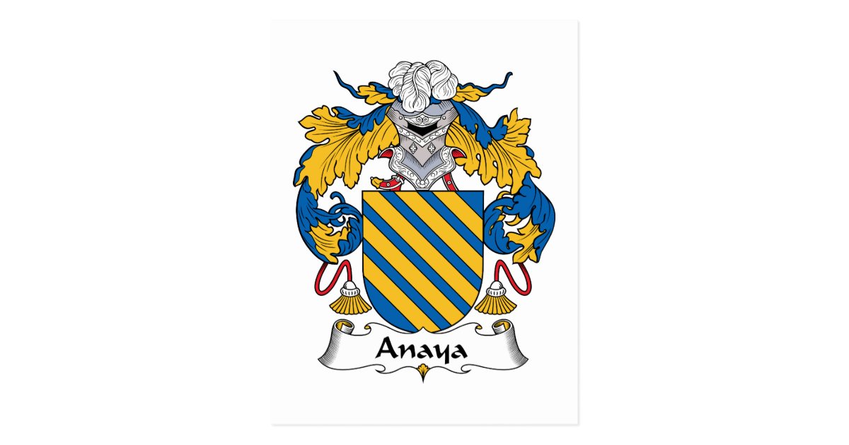 Anaya Family Crest Postcard | Zazzle.com