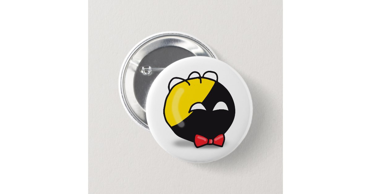 Ancap ball Polandball cute meme red bow Button | Zazzle