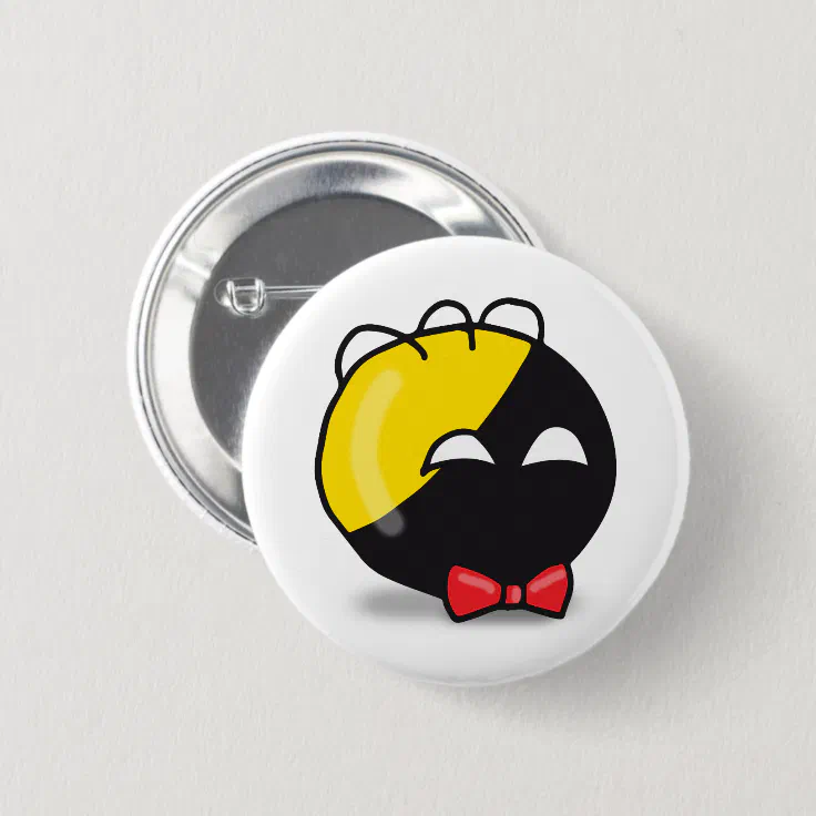 Ancap ball Polandball cute meme red bow Button | Zazzle