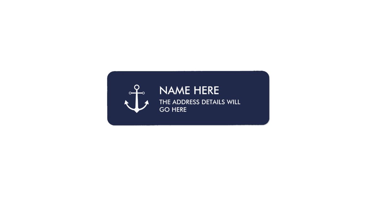 Anchor address label | Zazzle