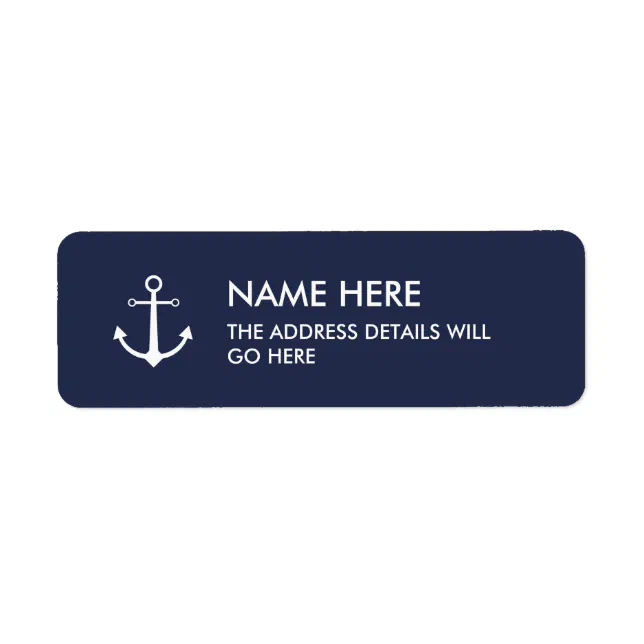 Anchor address label | Zazzle
