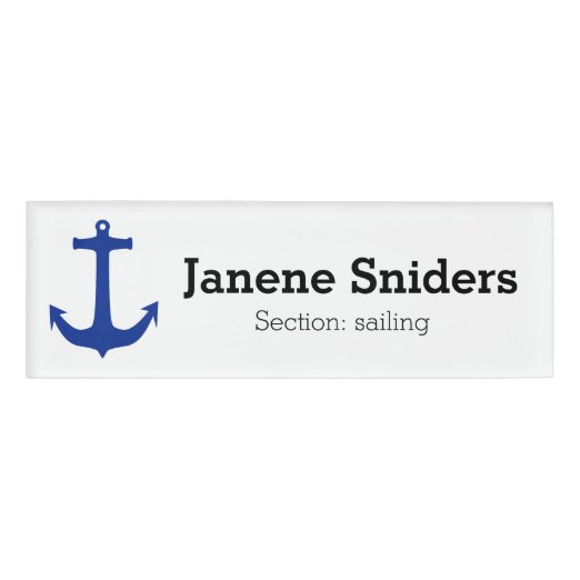 Navy Blue Name Tags | Zazzle