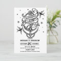 Anchor Engagement Party Traditional Tattoo Invite | Zazzle