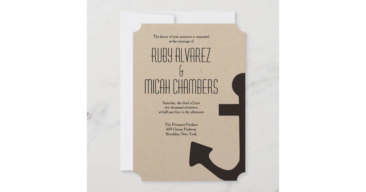 Anchor Invitation | Zazzle