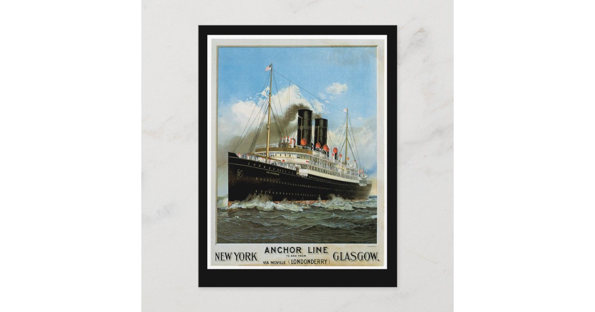 Anchor Line Postcard | Zazzle