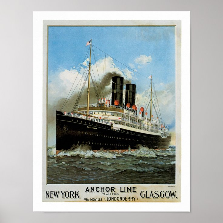 Anchor Line Poster | Zazzle