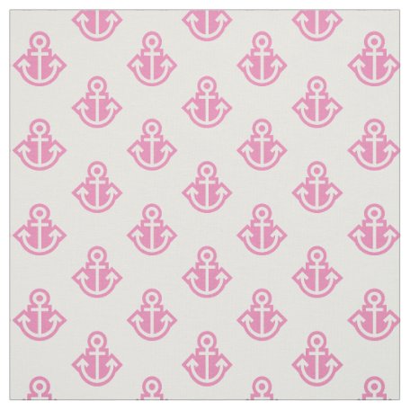 Anchor pattern fabric | Zazzle
