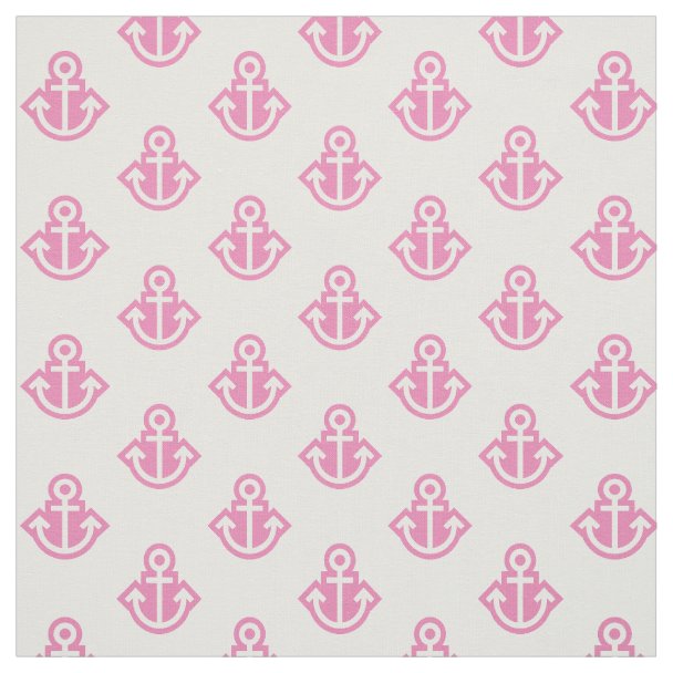 Anchor pattern fabric | Zazzle