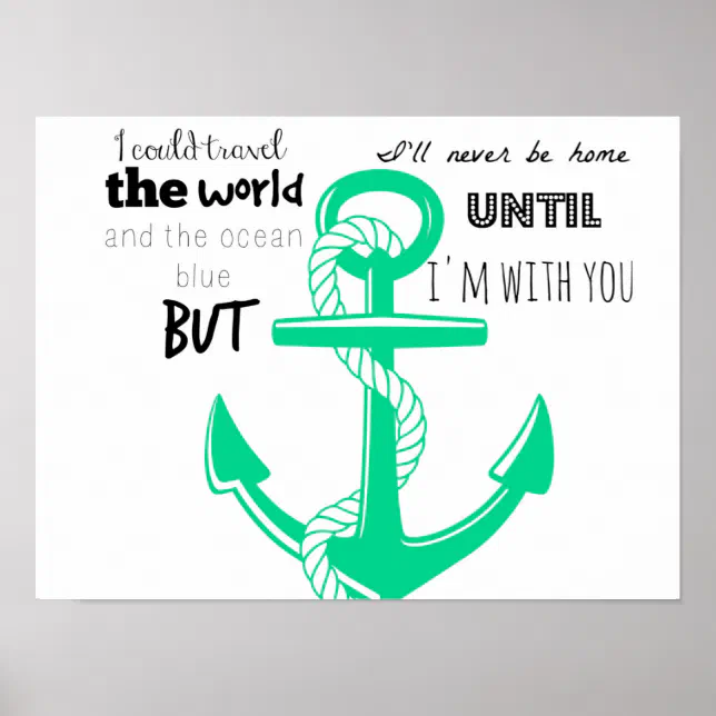 Anchor quote poster | Zazzle