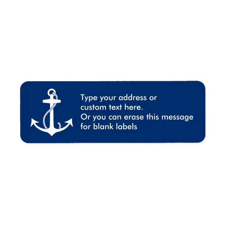 Anchor Return Address Labels | Zazzle