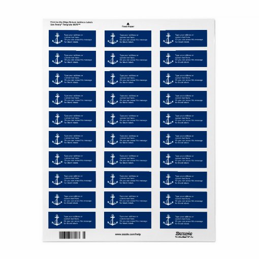 Anchor Return Address Labels | Zazzle