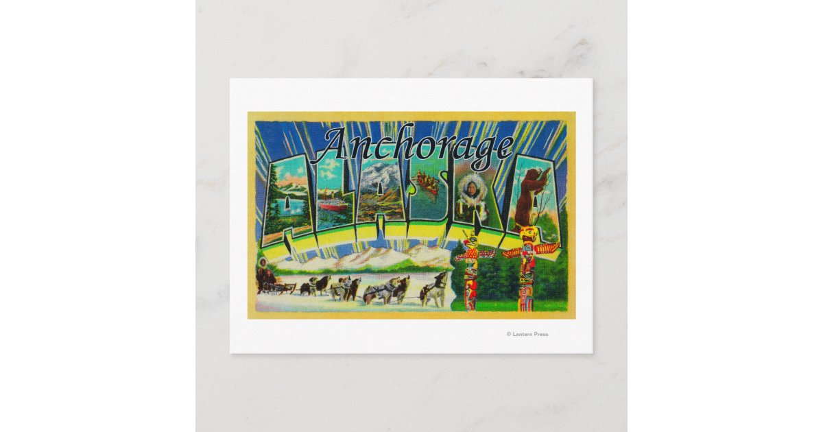 Anchorage, Alaska - Large Letter Scenes Postcard | Zazzle