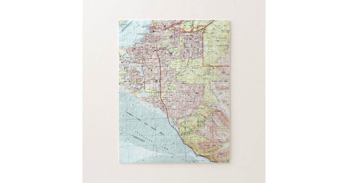 Anchorage Alaska Map (1994) Jigsaw Puzzle | Zazzle