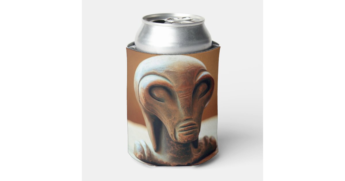 Ancient Alien Statue Can Cooler | Zazzle