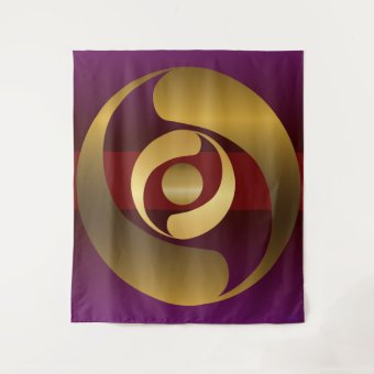 Ancient Alien Symbols Gold Crop Circle Tapestry | Zazzle