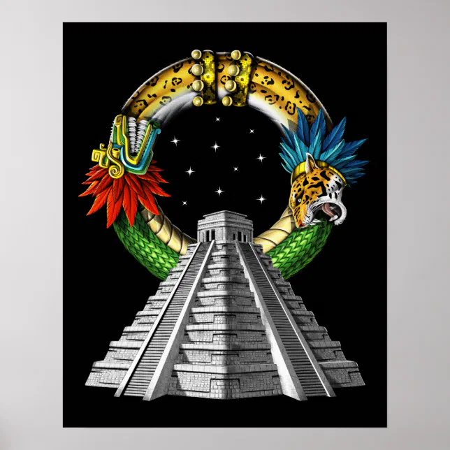 Ancient Aztec Pyramid Poster | Zazzle