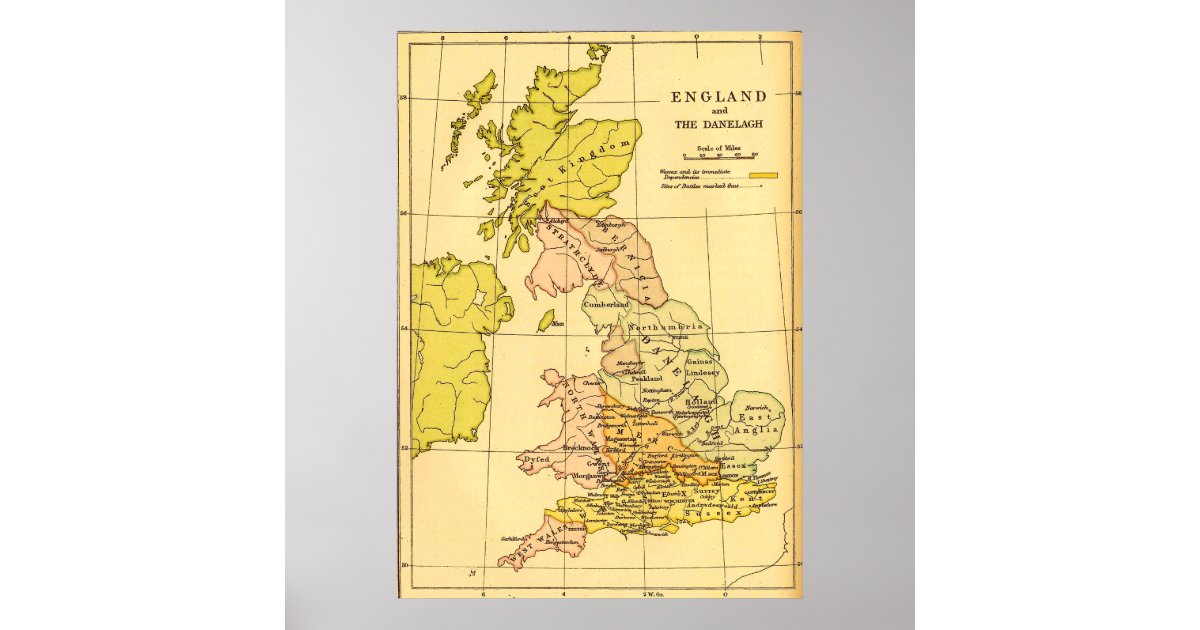 Ancient Britain Map Poster | Zazzle