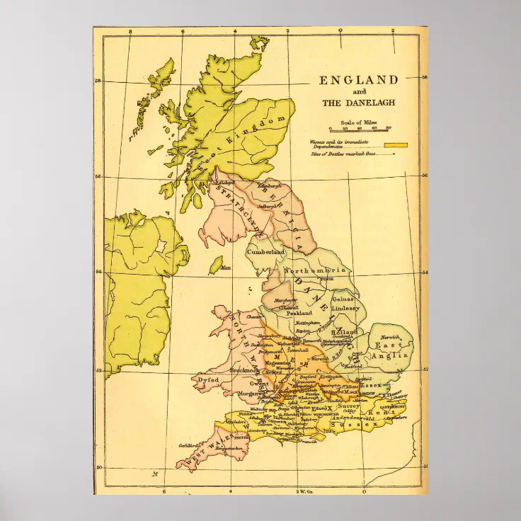 Ancient Britain Map Poster | Zazzle