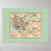 Ancient Byzantine Empire Map Poster | Zazzle